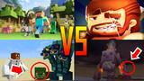 我的世界VS迷你世界!小BOSS对比,铁傀儡和熔岩巨人谁更强?