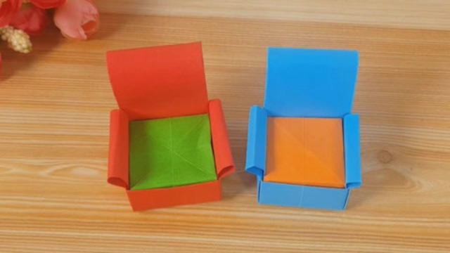 亲子DIY:沙发折纸,轻松几步折一套迷你家具,小朋友最喜欢了