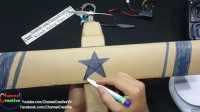 用纸板手工DIY制作电动遥控飞机过程(下)