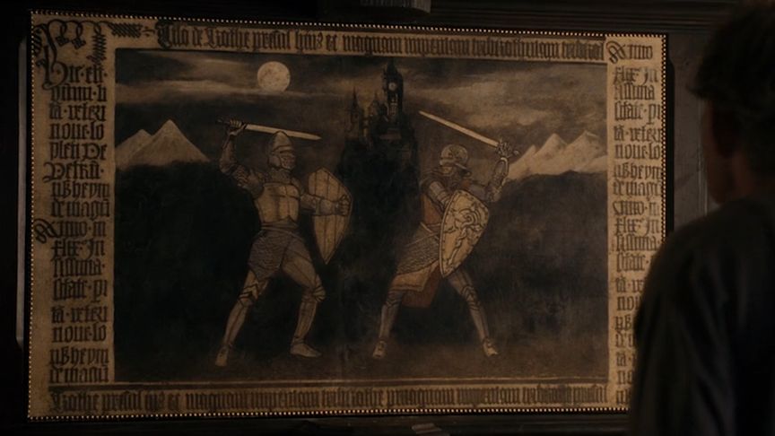 男子无意触发机关,墙上的古画变成动画片,还是狼人大战吸血鬼