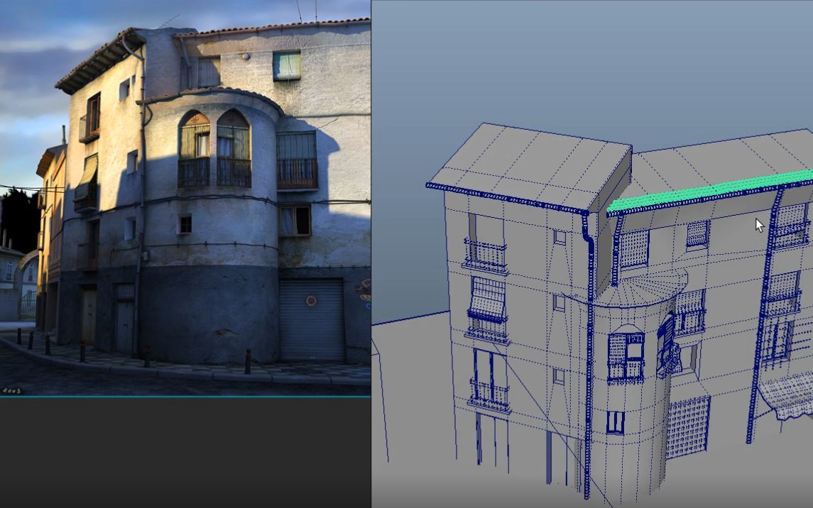 【MAYA建模】完美的诠释了从零开始搭建一款动漫场景的制作!细不细?