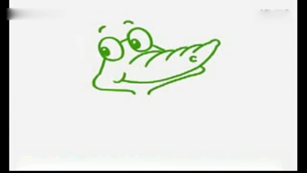 轻轻松松学简笔 鳄鱼简笔画教程