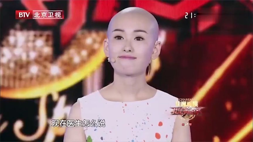 我是演说家:白血病光头女孩,感人励志演讲发声,感动.