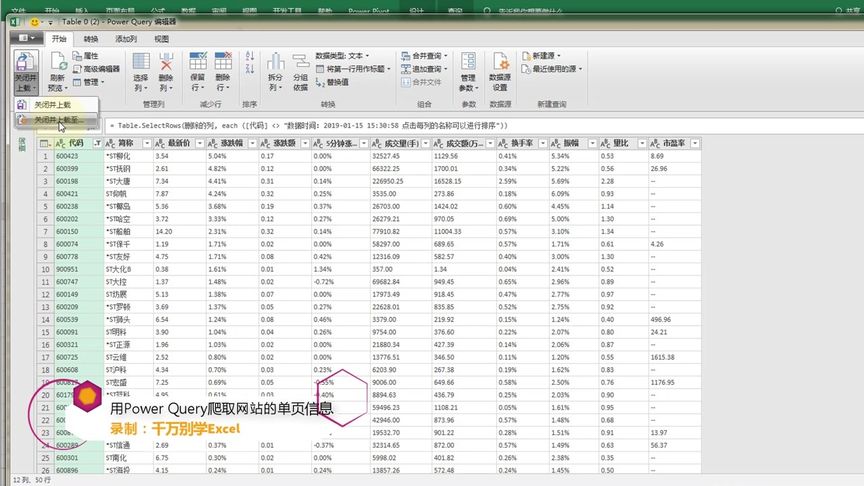 Excel中用Power Query爬取网站的单页信息,简单到没朋友!