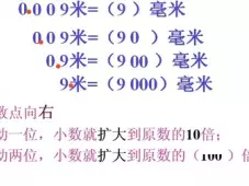 小数点位置移动引起小数大小的变化