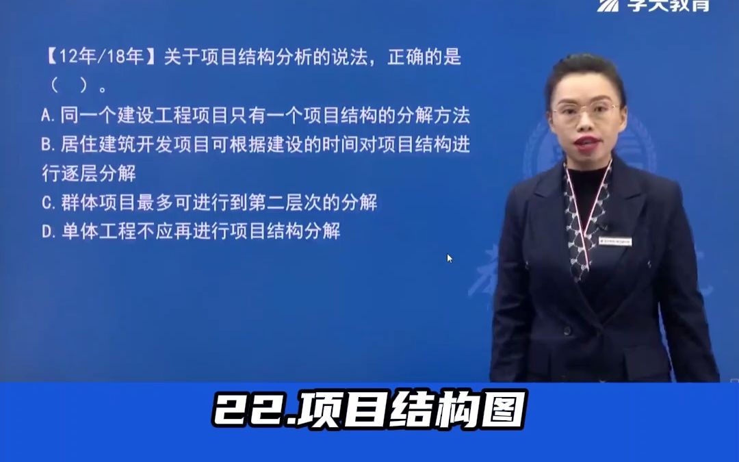 二建施工项目管理陈晨老师高频考点《项目结构图》