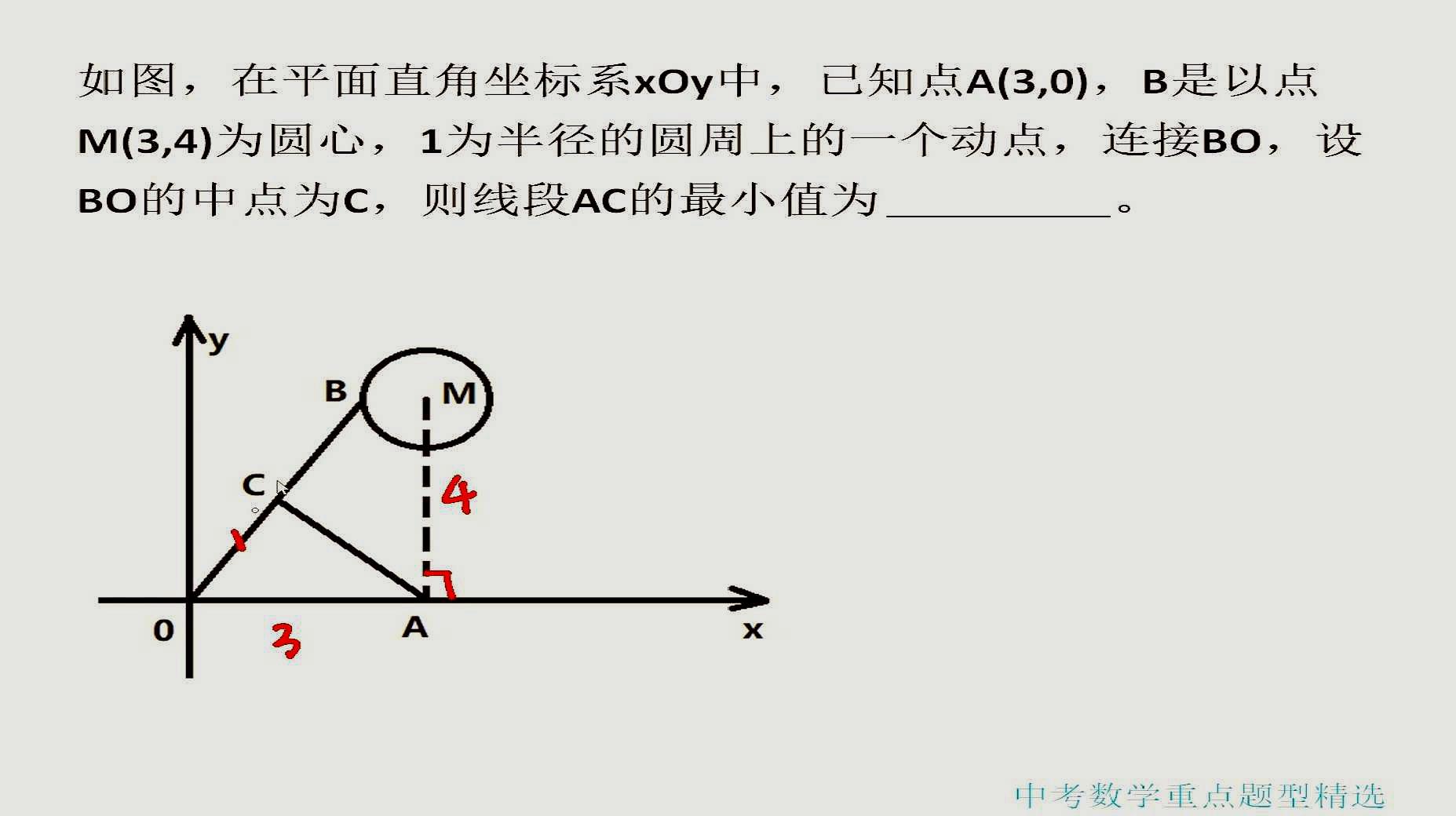初三数学期中复习:求线段长度的最值,圆上动点问题常用解法解析