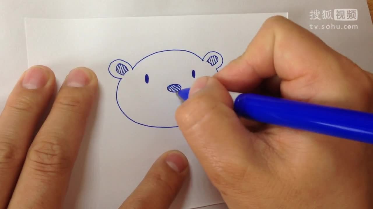 学画卡通画.小熊的画法