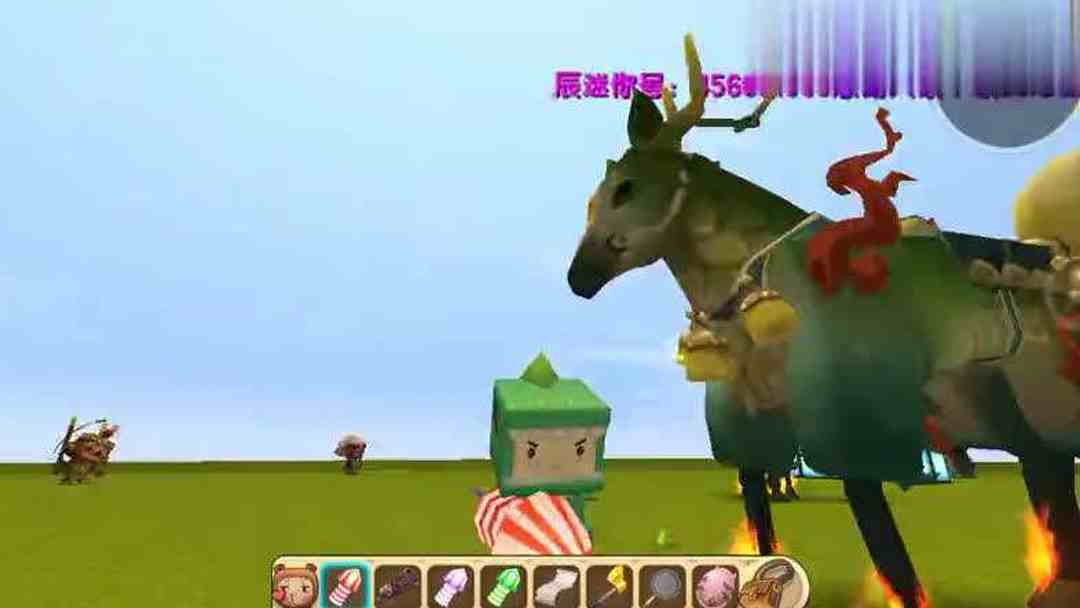 迷你世界:使用特殊的坐骑召唤器,可同时召唤五大坐骑!