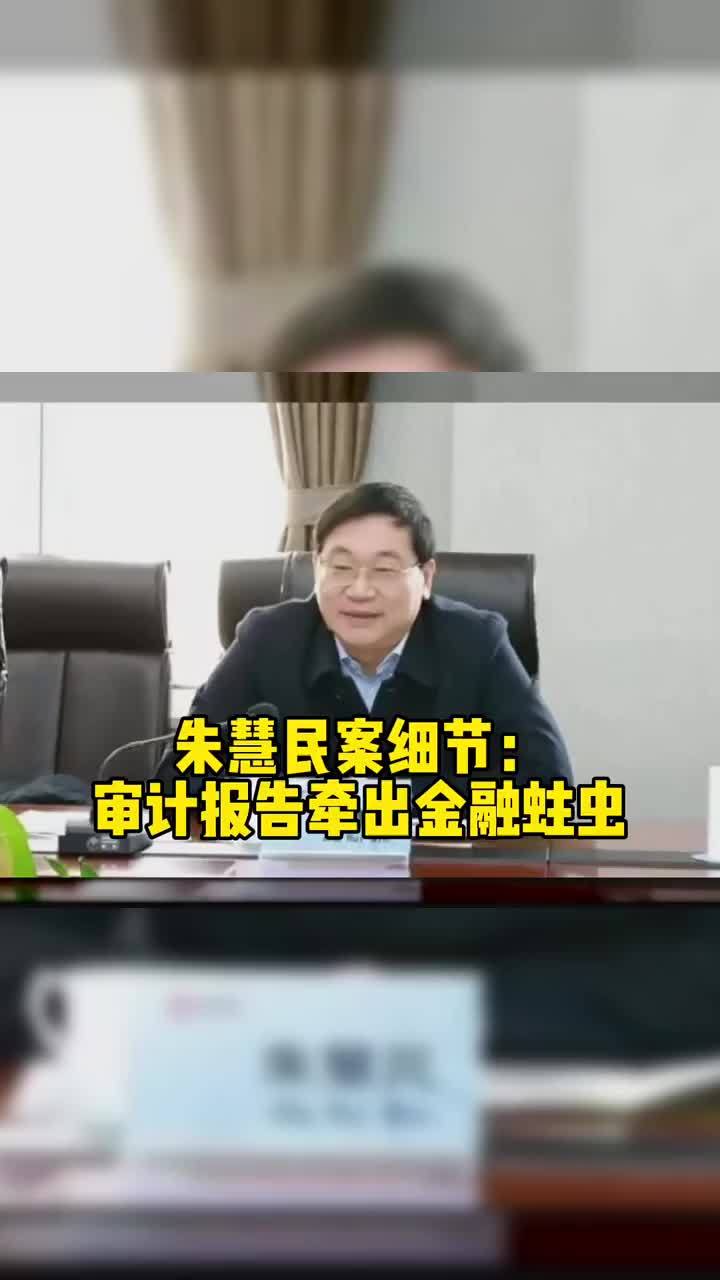 朱慧民案细节:审计报告牵出金融蛀虫
