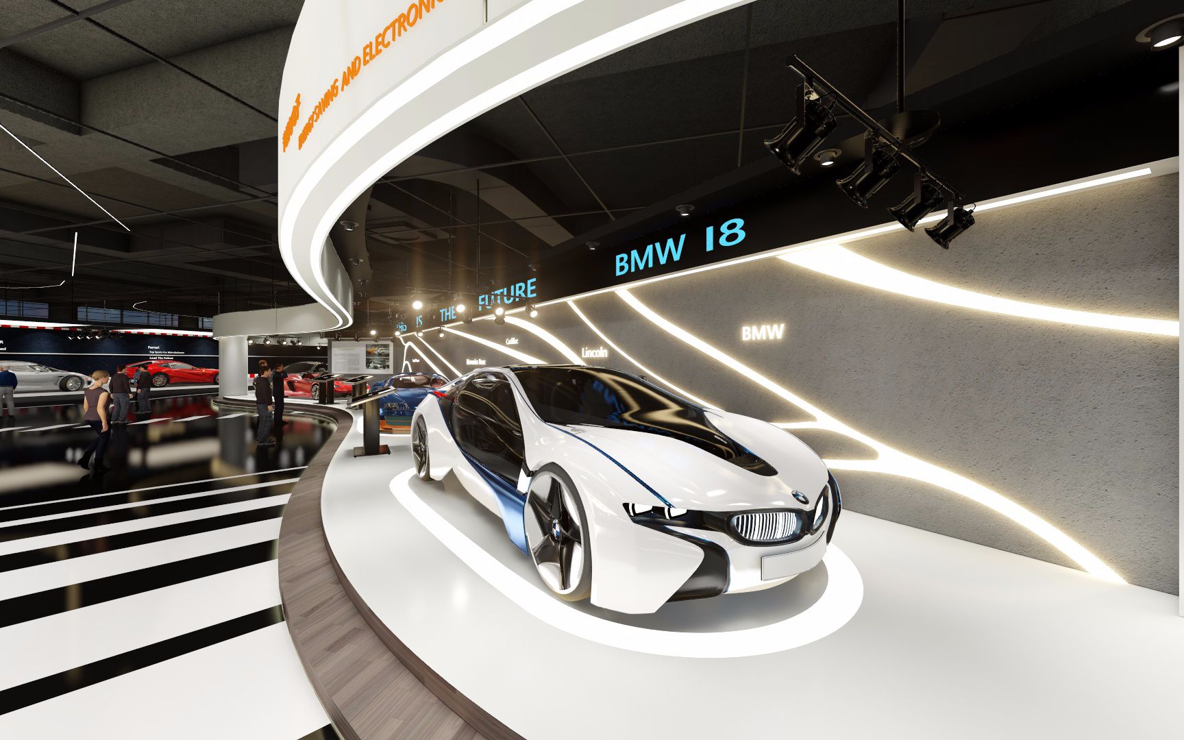 Lumion汽车展示 毕业设计 室内设计漫游 景观园林