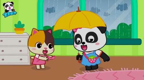 宝宝巴士:下雨天出去玩,大家一起打上雨伞,也要记得穿好雨衣啊