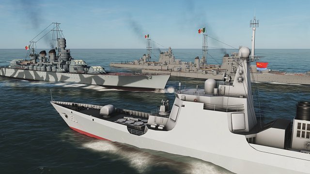 当052C回到二战,遇上意军的战列舰编队围攻会怎样,战争模拟