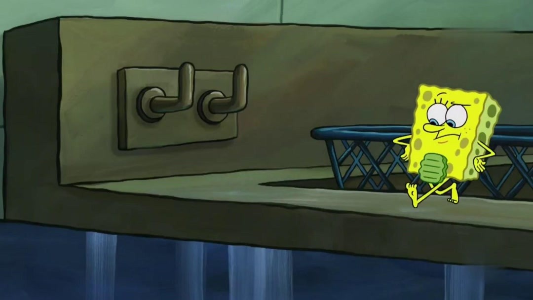 海绵动画:海绵可真惨,被当成口香糖,塞进嘴里嚼