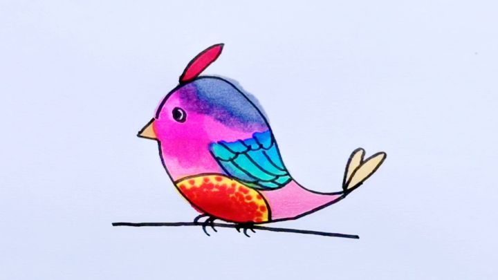 一组萌萌的简笔画|小鸟您学会了吗?小鸟素材,留着跟孩子们画画