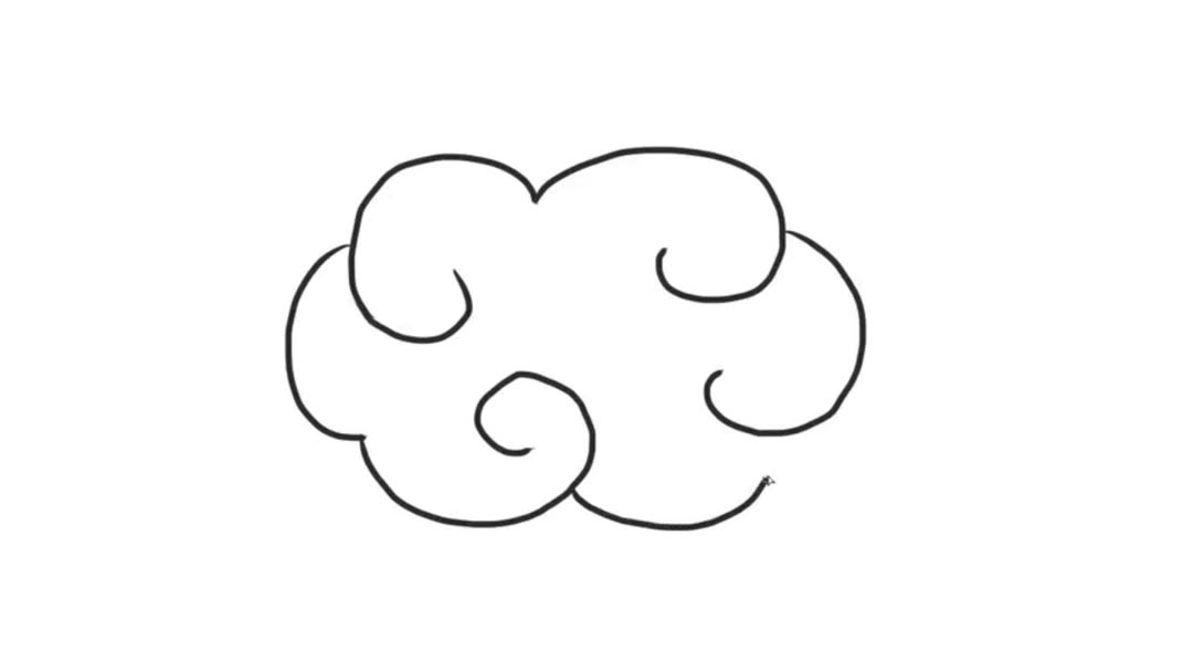 简笔画图片棉花云朵幼儿亲子简笔画 宝宝轻松学画画