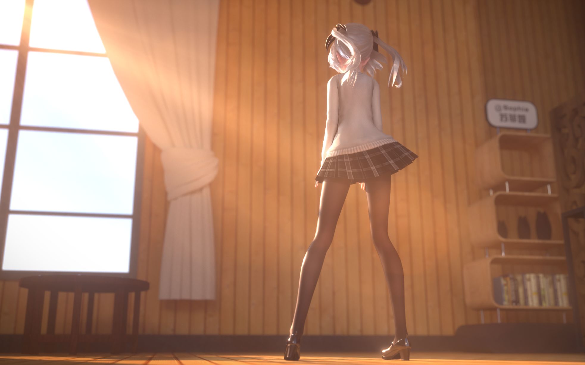 真实光影质感渲染 渲了上百小时3S头发好烧显卡._(:з」∠)_