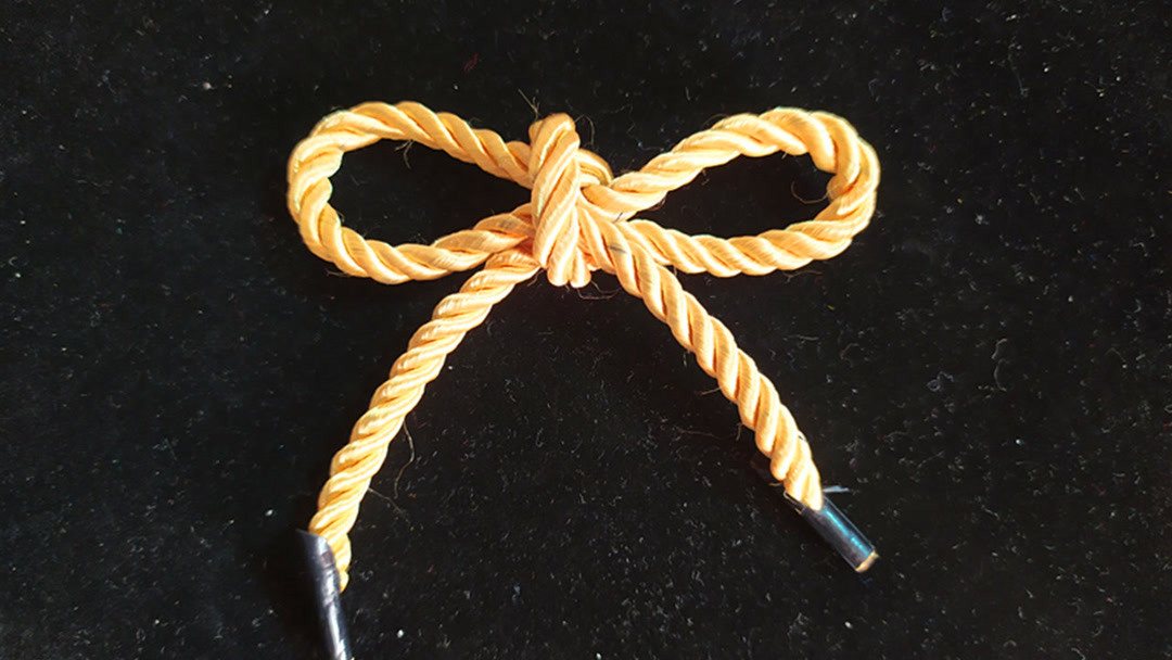 漂亮的单蝴蝶装饰绳结的打法,打法简单方便漂亮