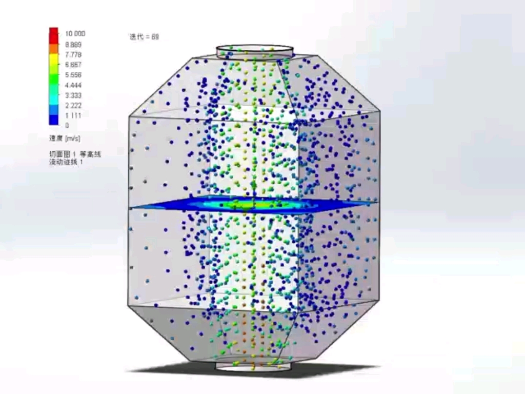 吸附箱内部气体流动SW模拟-1空壳