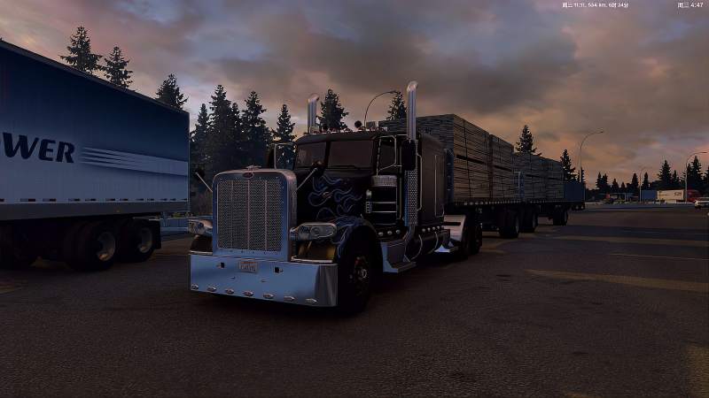 美国卡车模拟-体验KASS的真实残酷的天气MOD,感觉更壮美