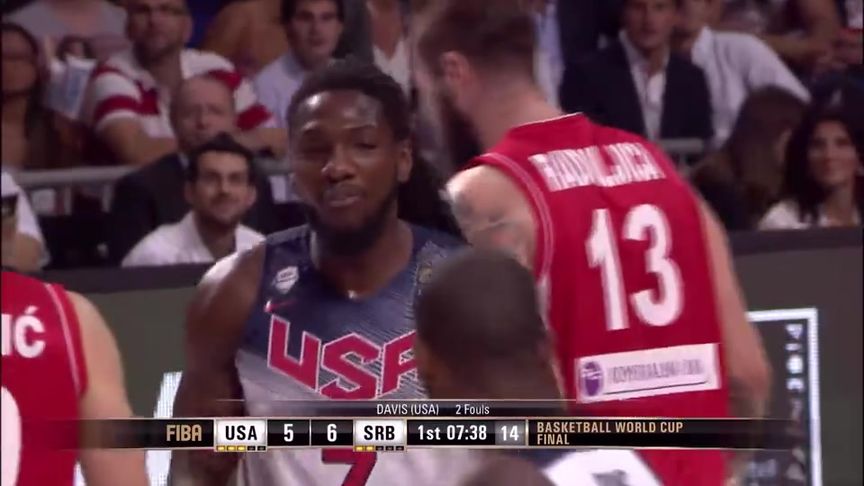 2014年男篮世界杯决赛 美国VS塞尔维亚 第一节 欧文单节15分