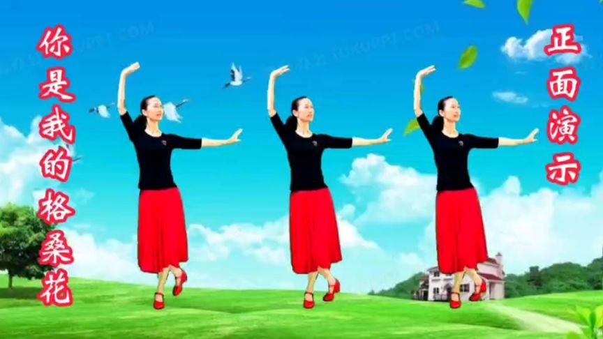 热门广场舞《我是你的格桑花》歌声悠扬动听,令人陶醉,正面演示