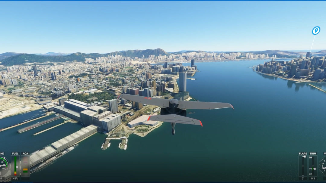 模拟飞行2020 香港和美国地景差距太大 驾驶ICON A5一起来看看吧