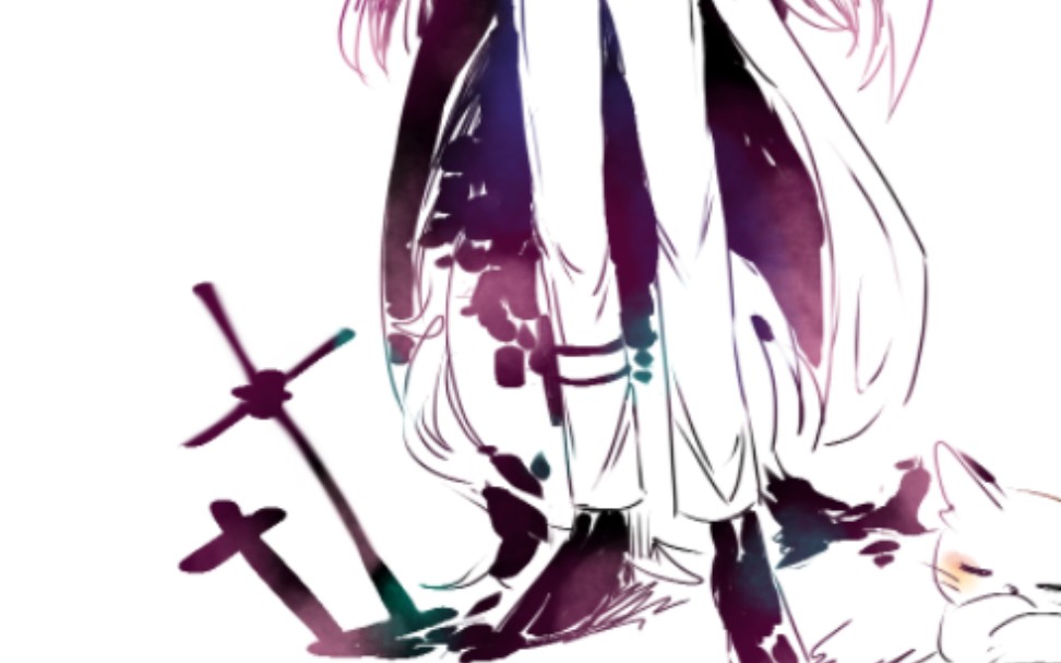 【画世界绘画过程/无偿线稿/立绘】不敢发了