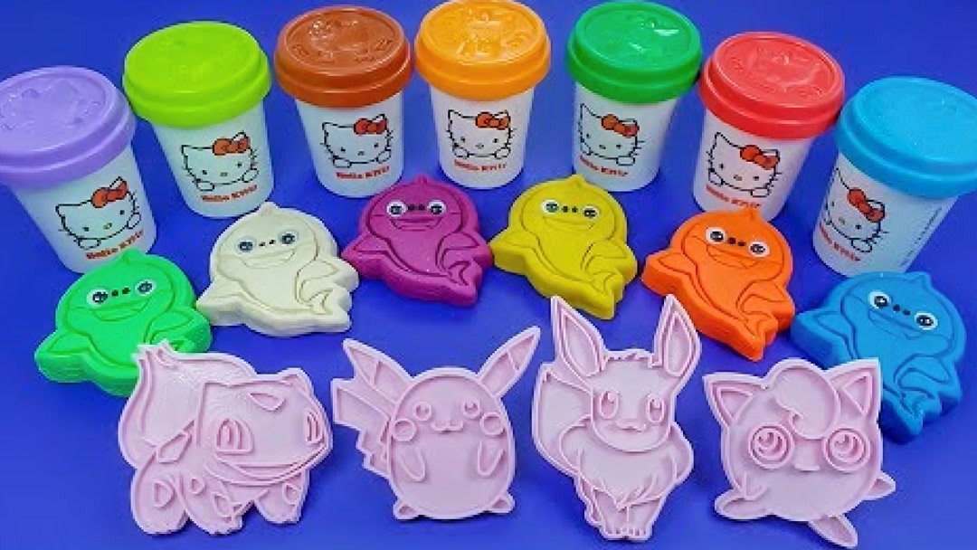 培乐多彩泥制作皮卡丘形状!