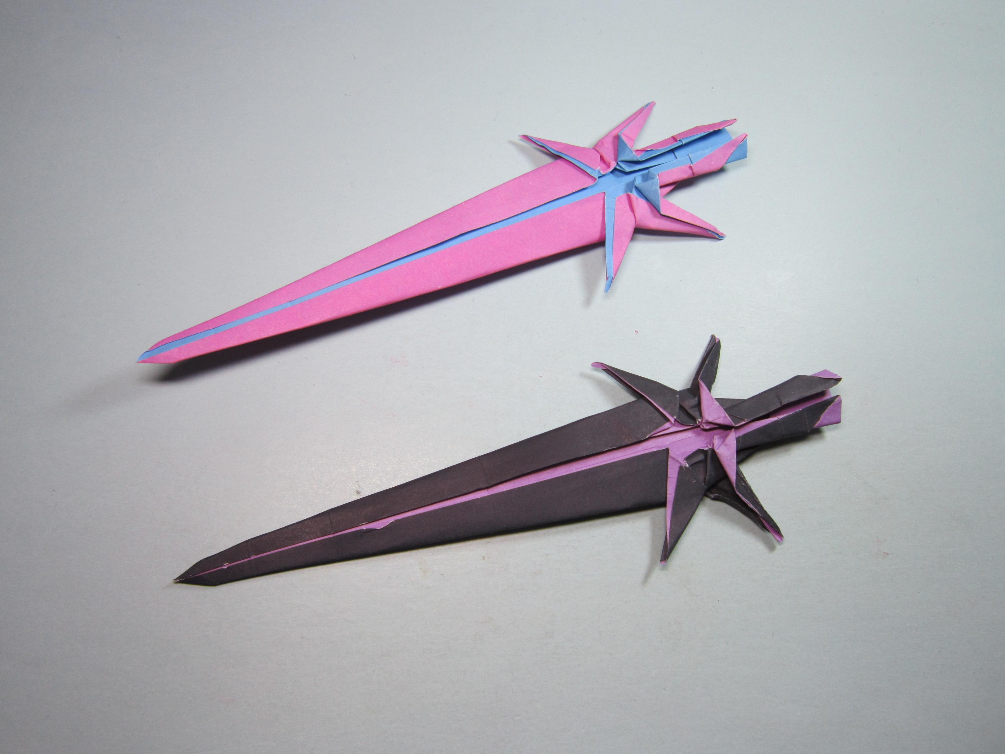 一张纸就能折出宝剑,简单又漂亮的宝剑手工折纸大全