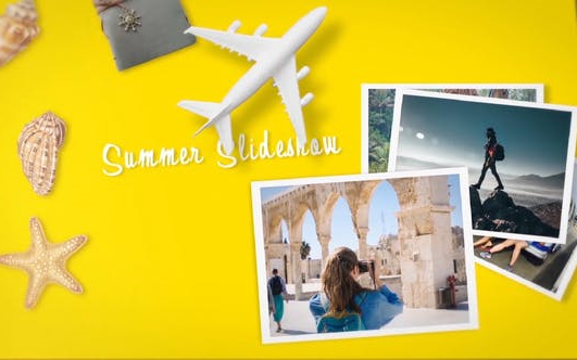 AE模板-飞机飞过的旅游幻灯片视频模板旅行社线路介绍视频旅游公司...