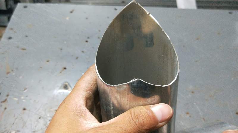 圆管如何切心形切口,小伙教你一招简单易学的,真的太实用了!