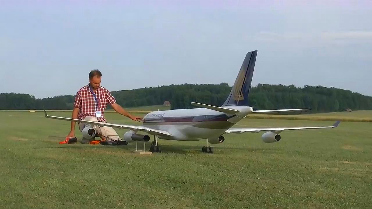 RC飞机模型,空中飞行展示,这机型很帅气