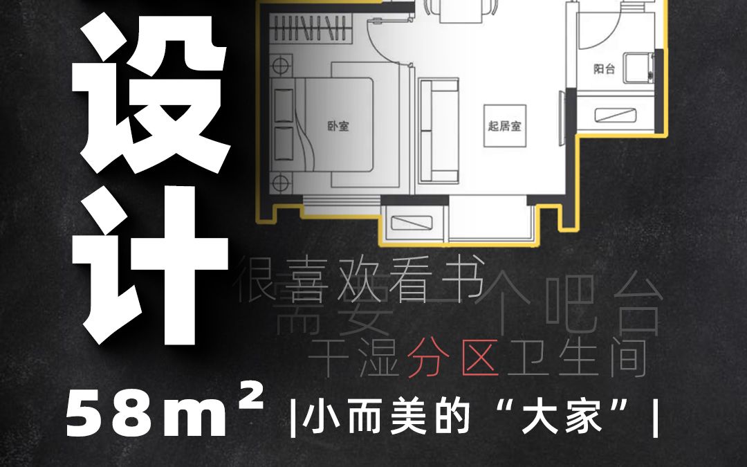 | 方案思路 | 58m²,小而美的“大家”