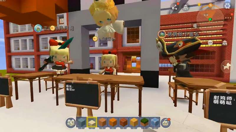 鱼豆姐姐解说迷你世界,于都校长的学校盖好了,萌萌哒是设计师!