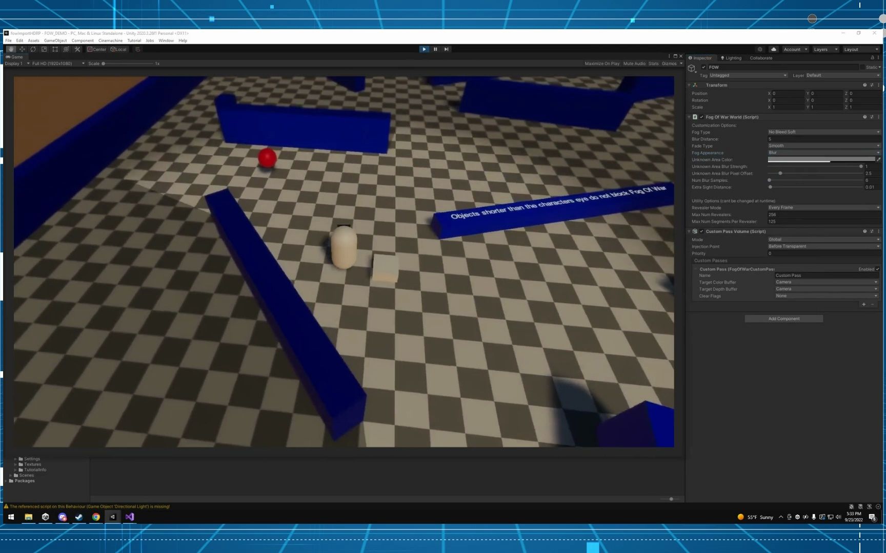 Unity3d Pixel-Perfect Fog Of War 1.4.5 对象投射视野隐藏插件