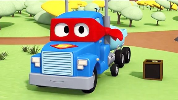 超级卡车:卡尔变成园林卡车自带浴缸帮助收割机哈维种出美丽鲜花