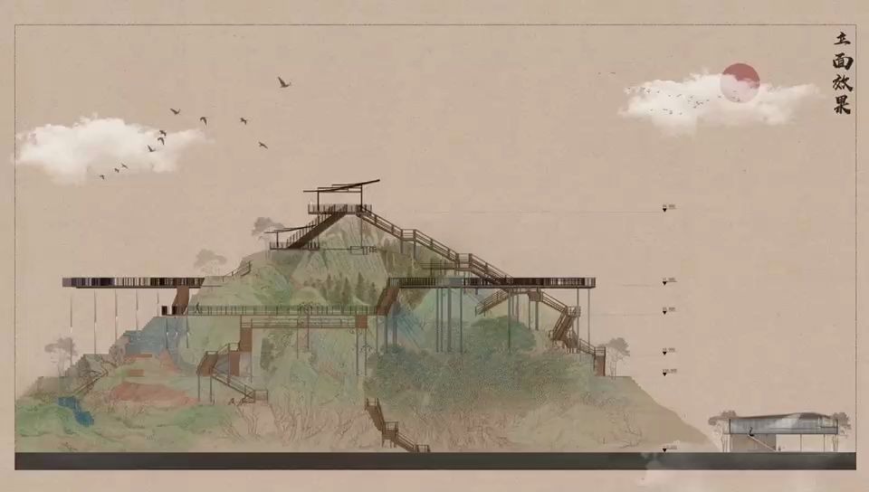 / 优秀毕业设计:游源设计作品 | 八景之佛堂反照,西岗夕阳