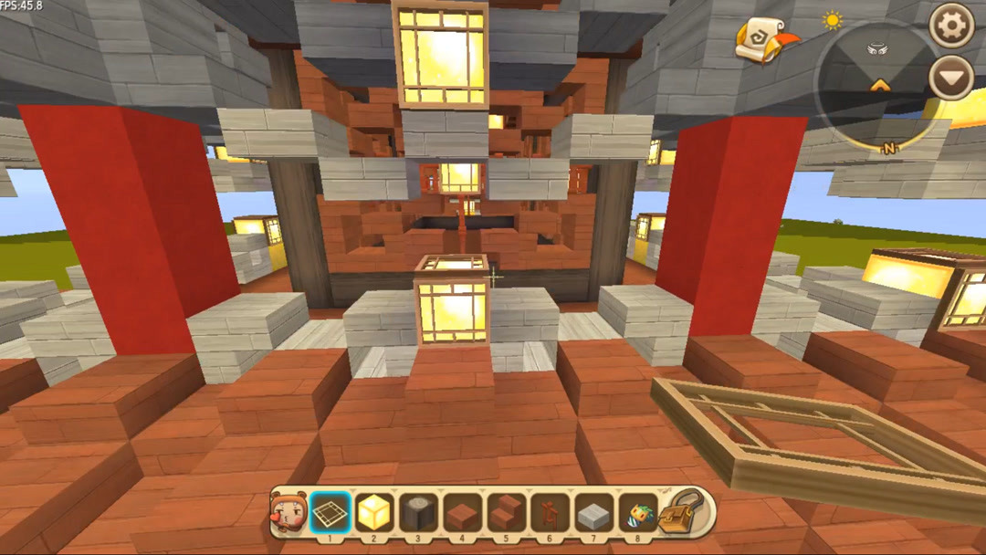 迷你世界古风建筑教学 小阿菜带你走进古风墙雕花时刻第二期