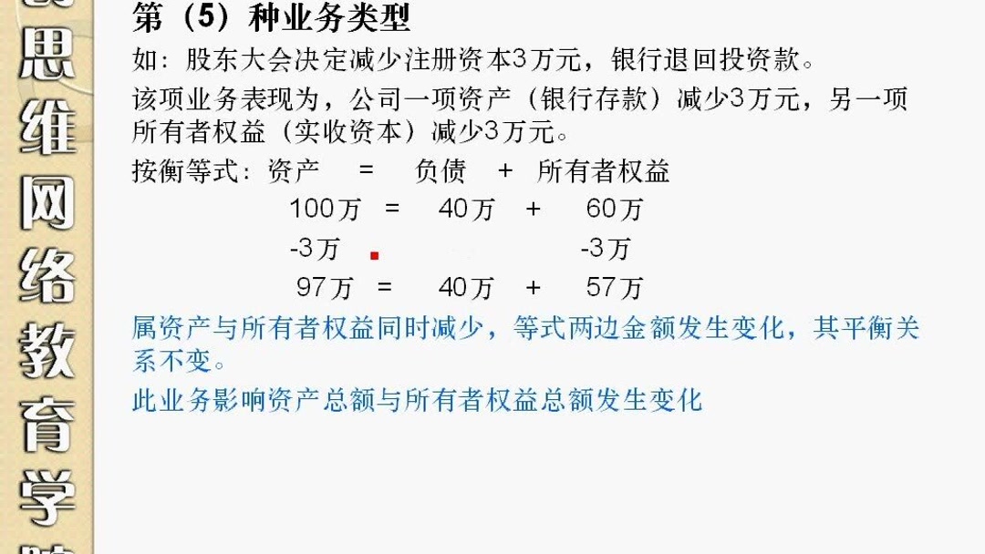 2015年会计从业资格考试视频教程-A会计基础2-5-会计等式