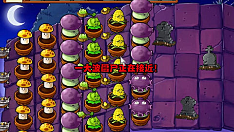 PVZ修改器自改关: 黑夜屋顶6-1