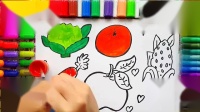 我在153 宝宝学画画 彩色的蔬菜水果教学 少儿简笔画截取了一段小视频