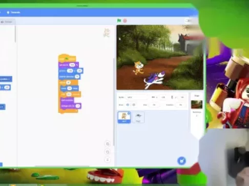 Scratch 儿童编程教学 博博Albert 1.2 人物的移动和赛跑 (英文)