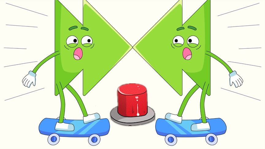 魔法橡皮擦:两个玩滑板的小可爱,快!刹!车!