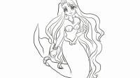 美人鱼公主幼儿亲子简笔画 宝宝轻松学画画