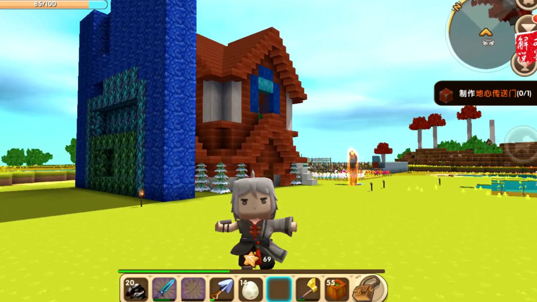 迷你世界生存 为了丝线而去做刷怪塔