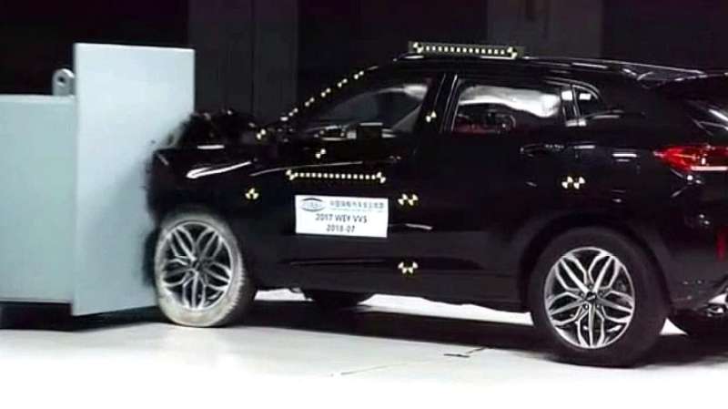 长城WEY VV5碰撞测试,这样的安全性能,你给打几分?