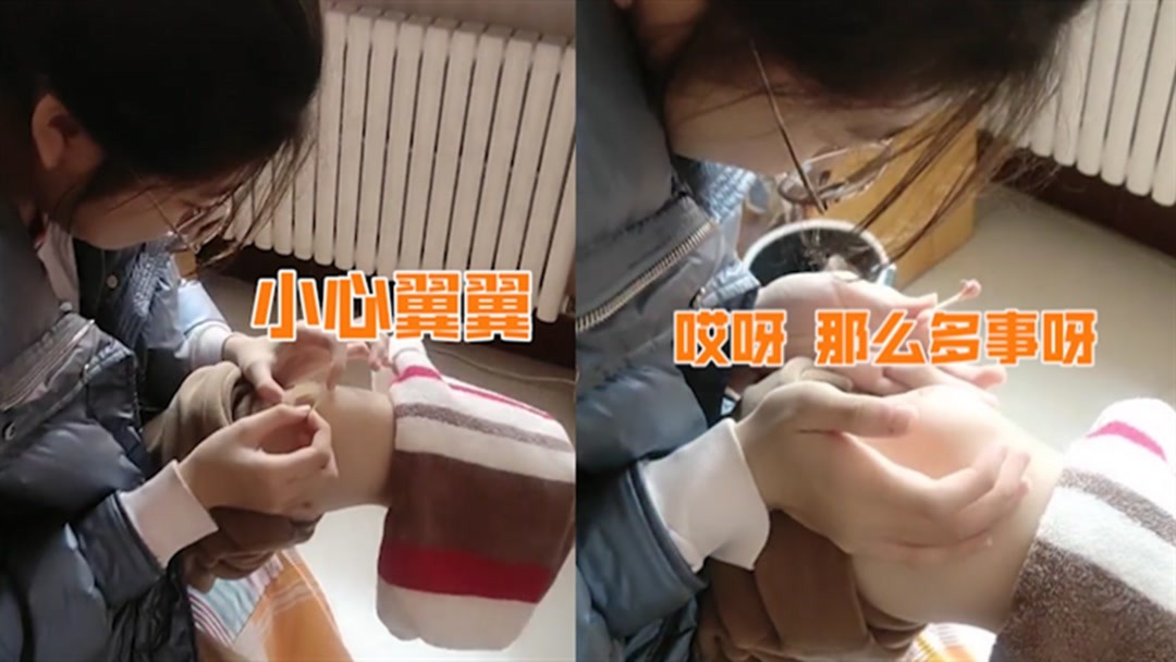 女儿揭创可贴直喊疼,妈妈随后一举动乐坏网友:果然是亲妈