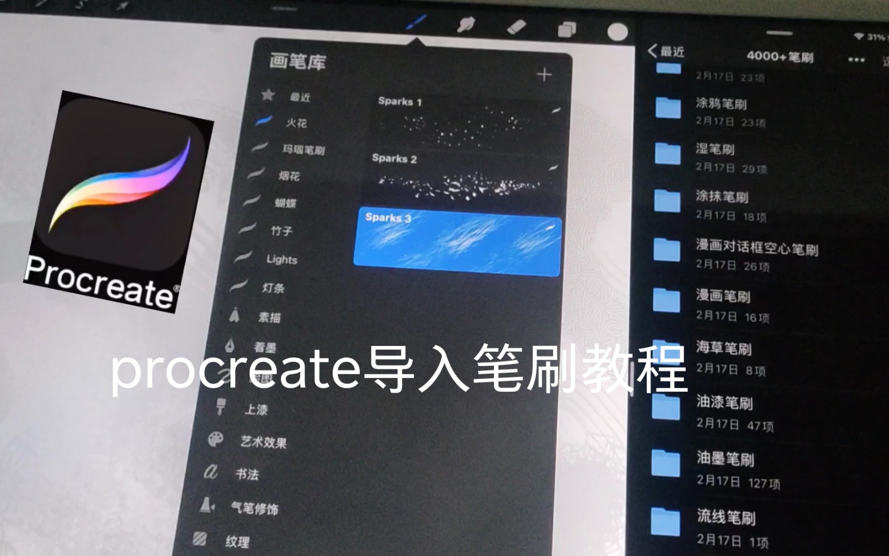 procreate导入笔刷教程