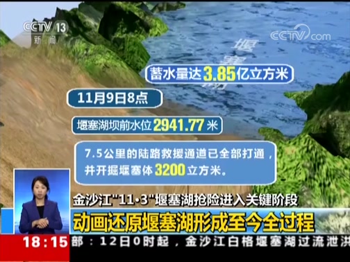 ...江“11·3”堰塞湖抢险进入关键阶段 动画还原堰塞湖形成至今全过程